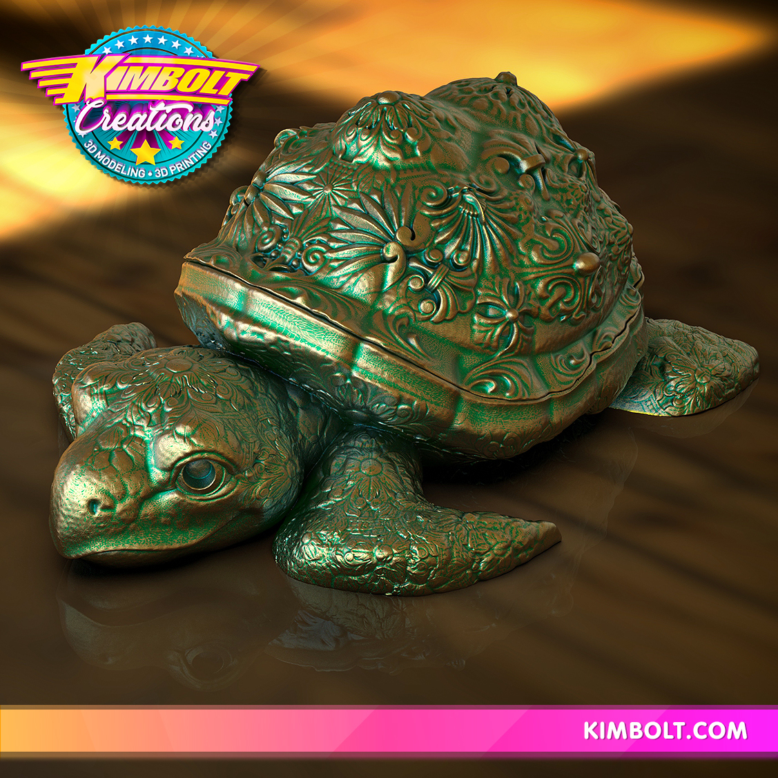 STL file Fancy Turtle Box・3D printing design to download・Cults