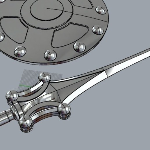 Download 3D printing models He-Man sword and shield masters of the ...