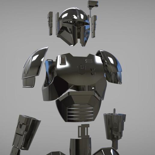 Download 3D model FULL MANDALORIAN HEAVY INFANTRY ARMOR MACHINE GUN AND ...