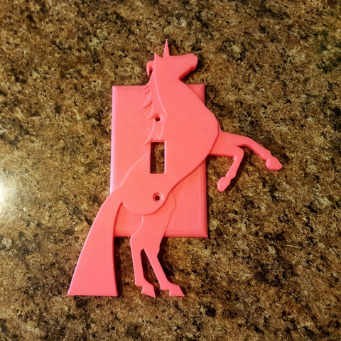 Download free STL file Unicorn light switch cover plate • 3D printable ...