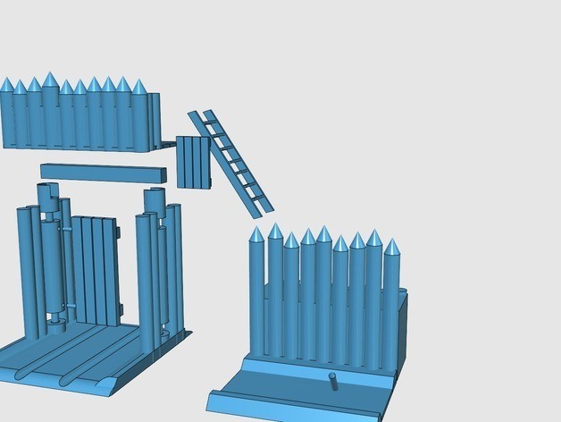 Бесплатный STL файл Saxon Burh Fortified Gate・3D-печать объекта для ...