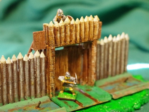 Бесплатный STL файл Saxon Burh Fortified Gate・3D-печать объекта для ...