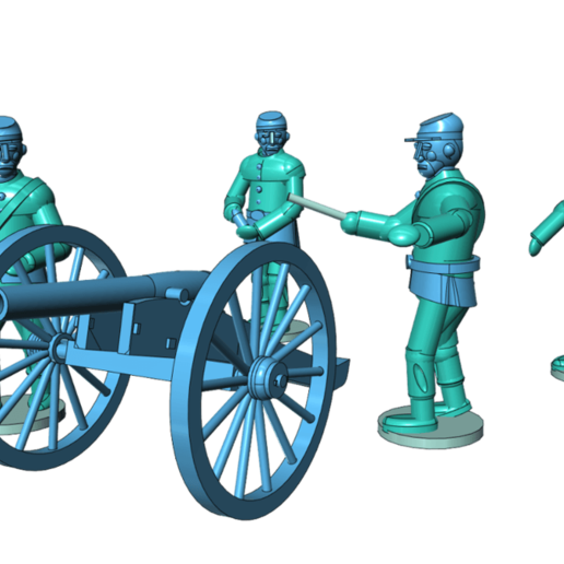 Download free STL file American Civil War - 3 inch Ordnance Rifle and ...