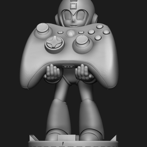 Descargar archivo STL Soporte para el móvil y el joystick de Megaman ...
