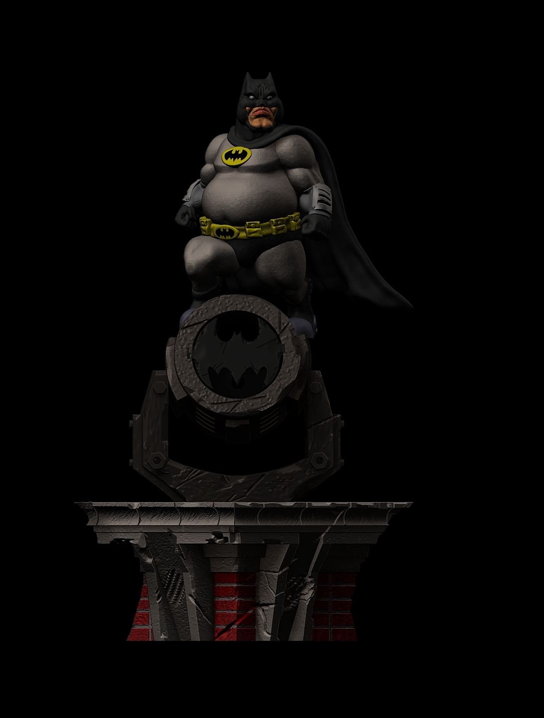Archivo 3D Estatua de Batman (Batman gordo) 🎲・Objeto imprimible en 3D ...