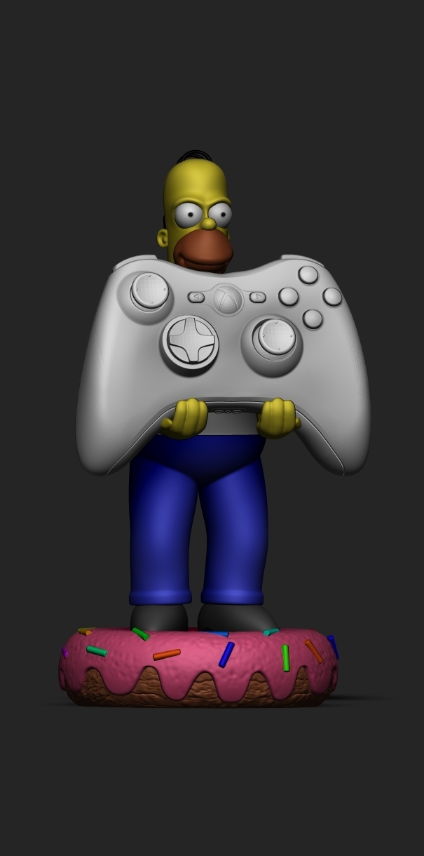 Archivo 3D El teléfono móvil y el soporte del joystick de Homero ...