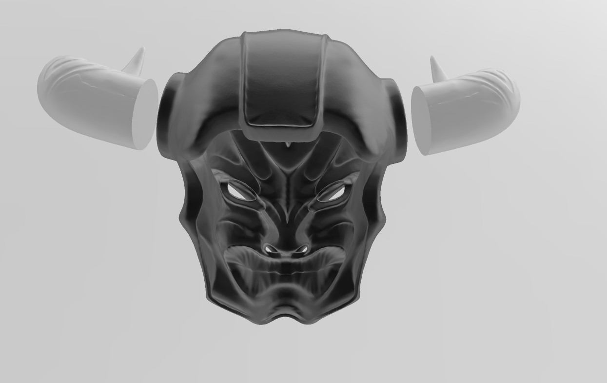 Download STL file Minotaur demon mask • 3D printing model ・ Cults