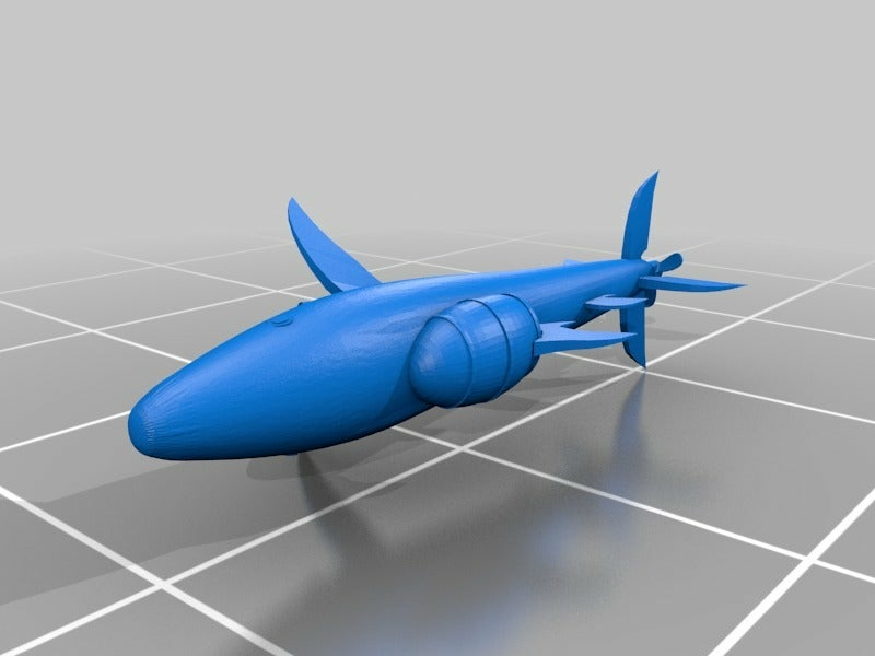 Бесплатный STL файл tintin submarine shark - sous marin requin・Модель ...