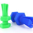 Descargar modelos 3D gratis Impossible 3D-printed bolt and nut ・ Cults