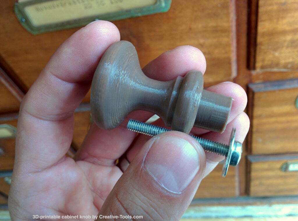 Free STL file 3D-printable generic cabinet knob・Template to download ...