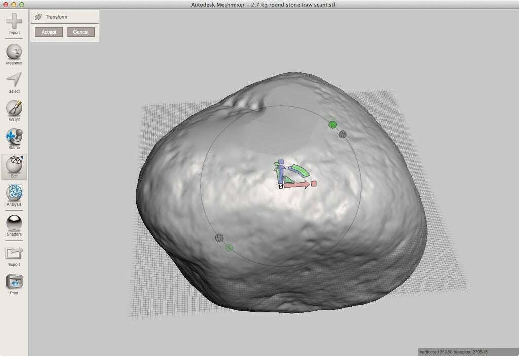 Free STL file 2.7 kg round stone・3D print design to download・Cults