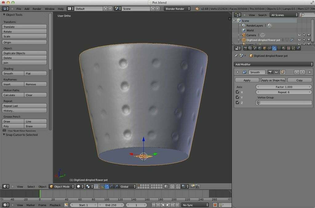 Free STL file Digitized dimpled flower pot・3D printable object to ...