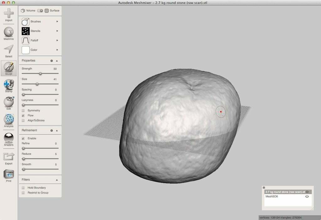 Free STL file 2.7 kg round stone・3D print design to download・Cults