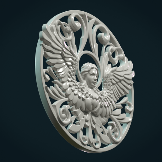 Download STL file Angel relief II • 3D printable design ・ Cults