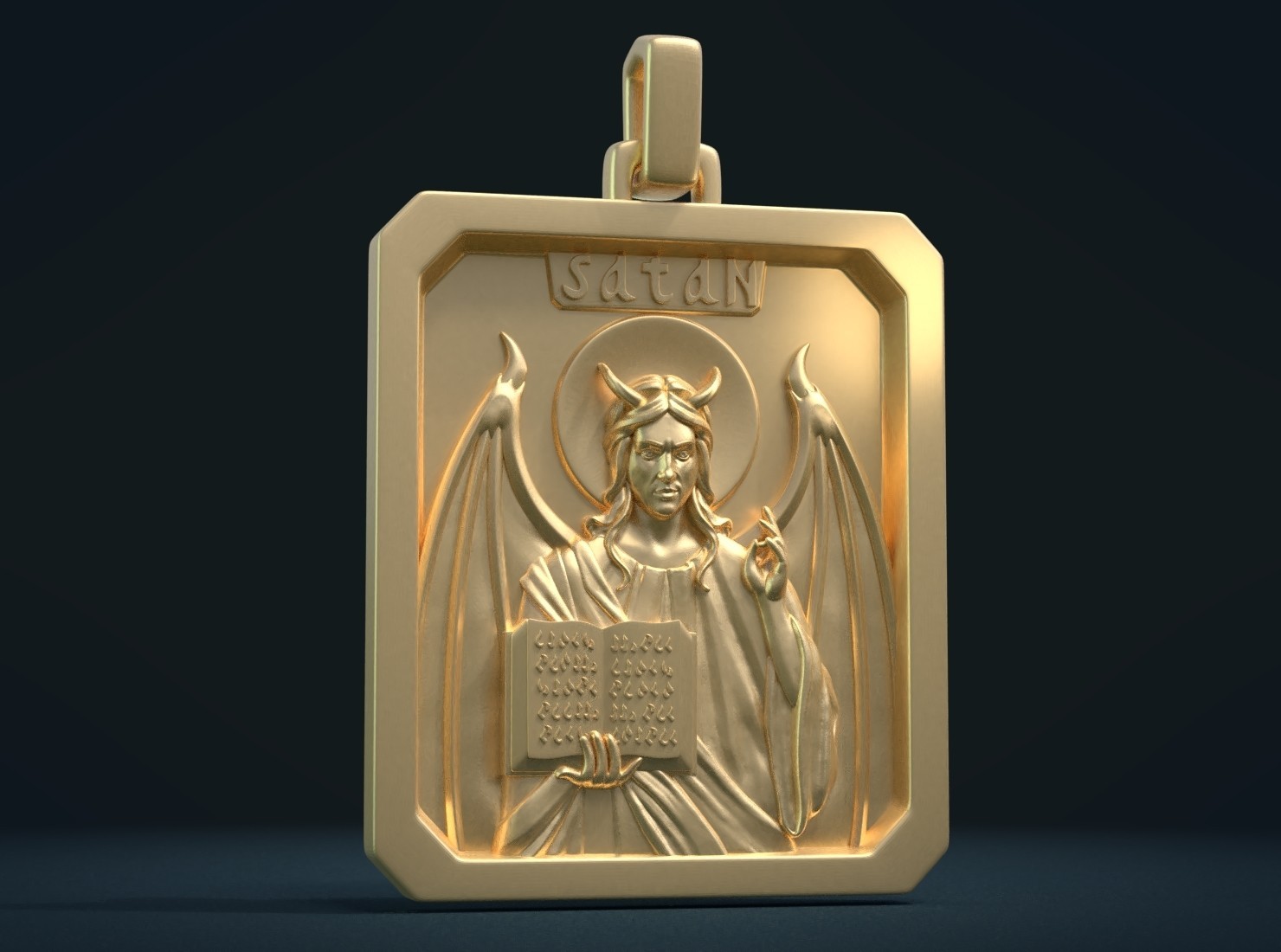 3D file Satan Relief and Pendant 😈・3D printable design to download・Cults