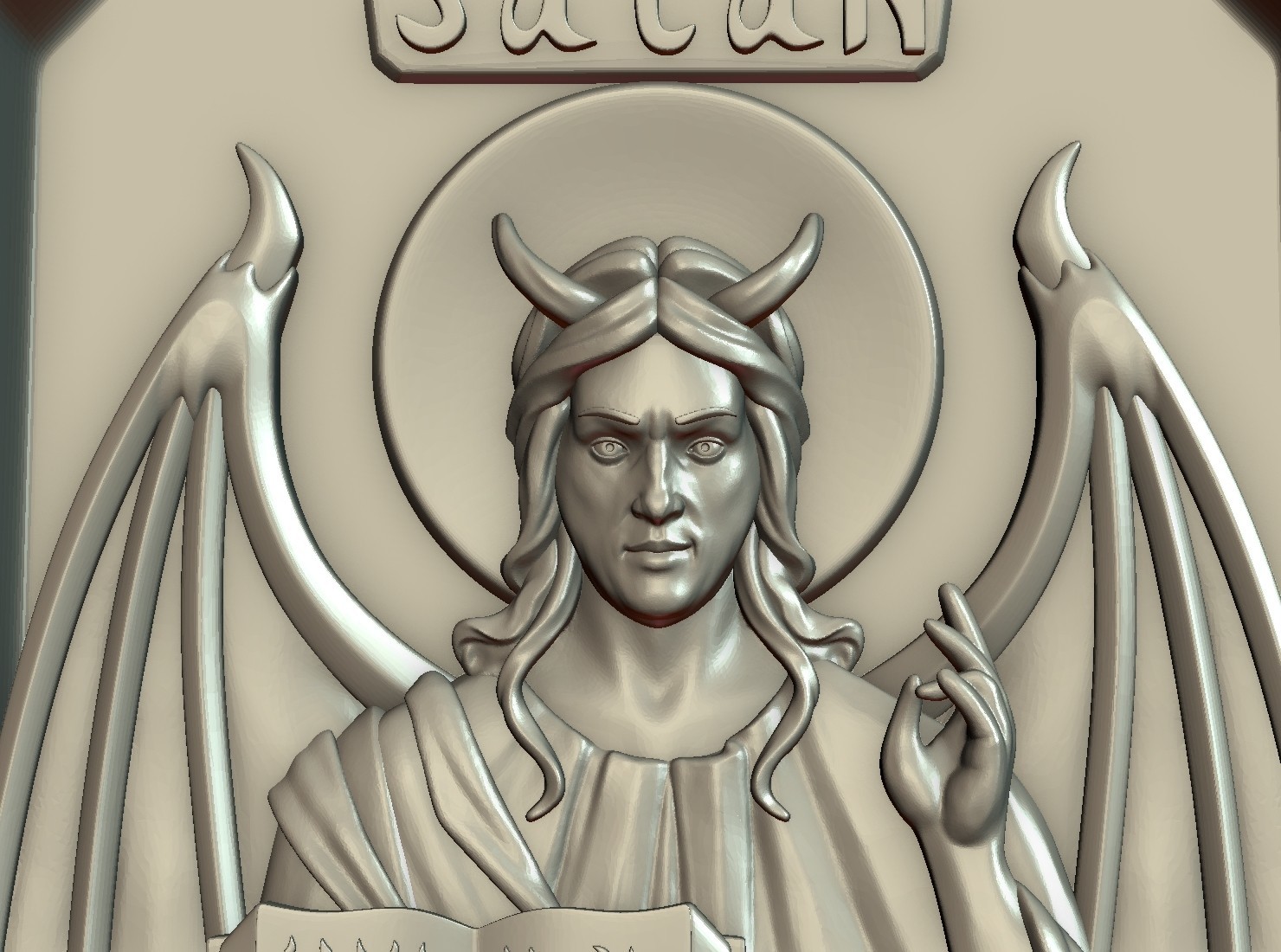 3D file Satan Relief and Pendant 😈・3D printable design to download・Cults