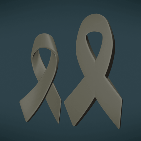Download STL file Cancer Ribbon • Model to 3D print ・ Cults