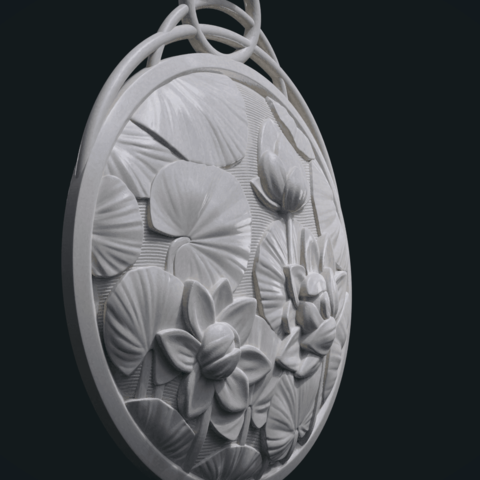 Download STL file Water Lily Pendant • 3D printable model ・ Cults