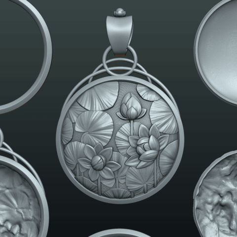 Download STL file Water Lily Pendant • 3D printable model ・ Cults