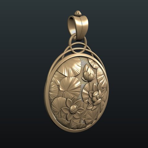 Download STL file Water Lily Pendant • 3D printable model ・ Cults