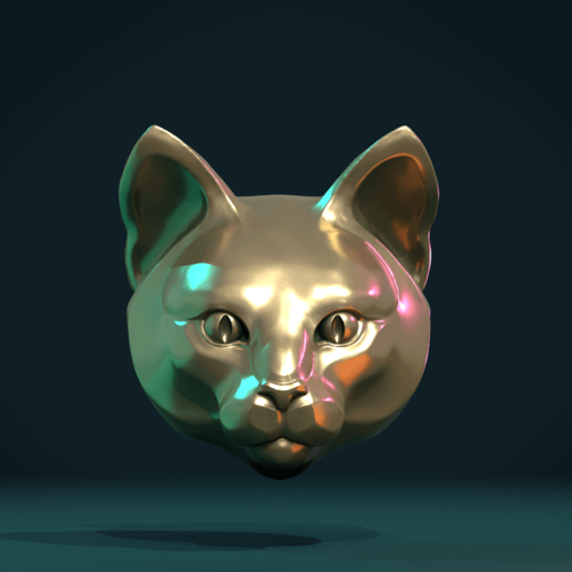 Download STL file Cat Head • 3D printing model ・ Cults