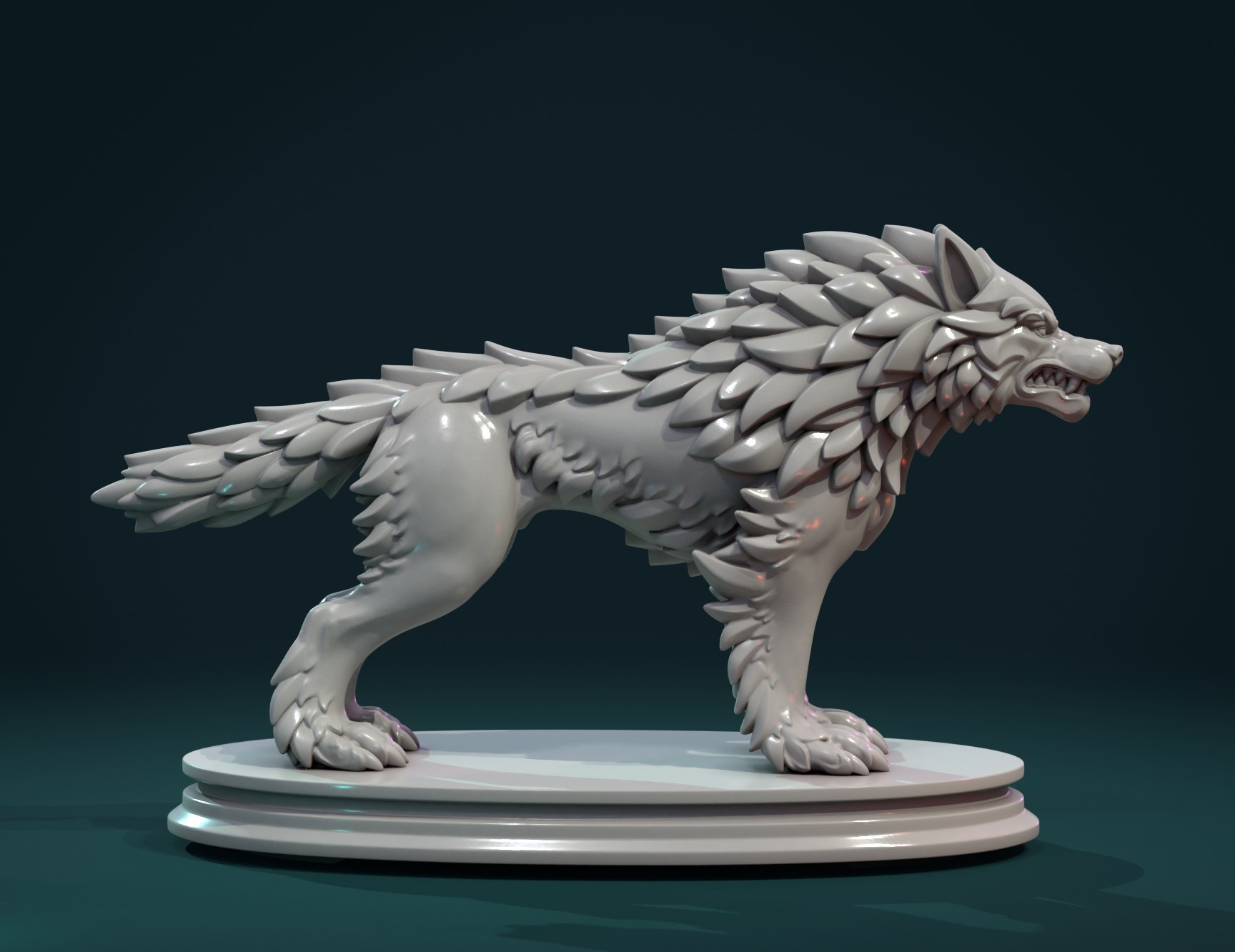 Descargar archivo STL Escultura del lobo • Plan de la impresora 3D ・ Cults