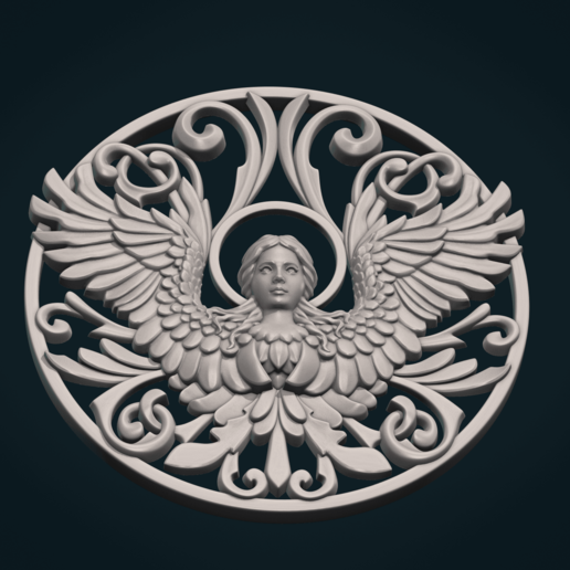 Download STL file Angel relief II • 3D printable design ・ Cults