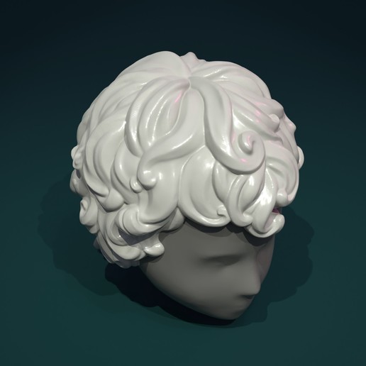 Download STL file Curly Hair I • 3D printing template ・ Cults