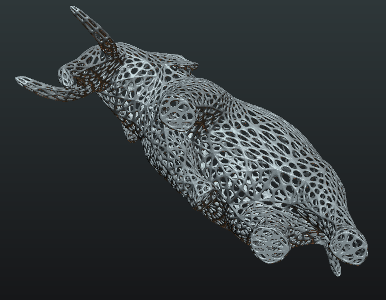 3D file Mesh Elephant 🐘・Template to download and 3D print・Cults