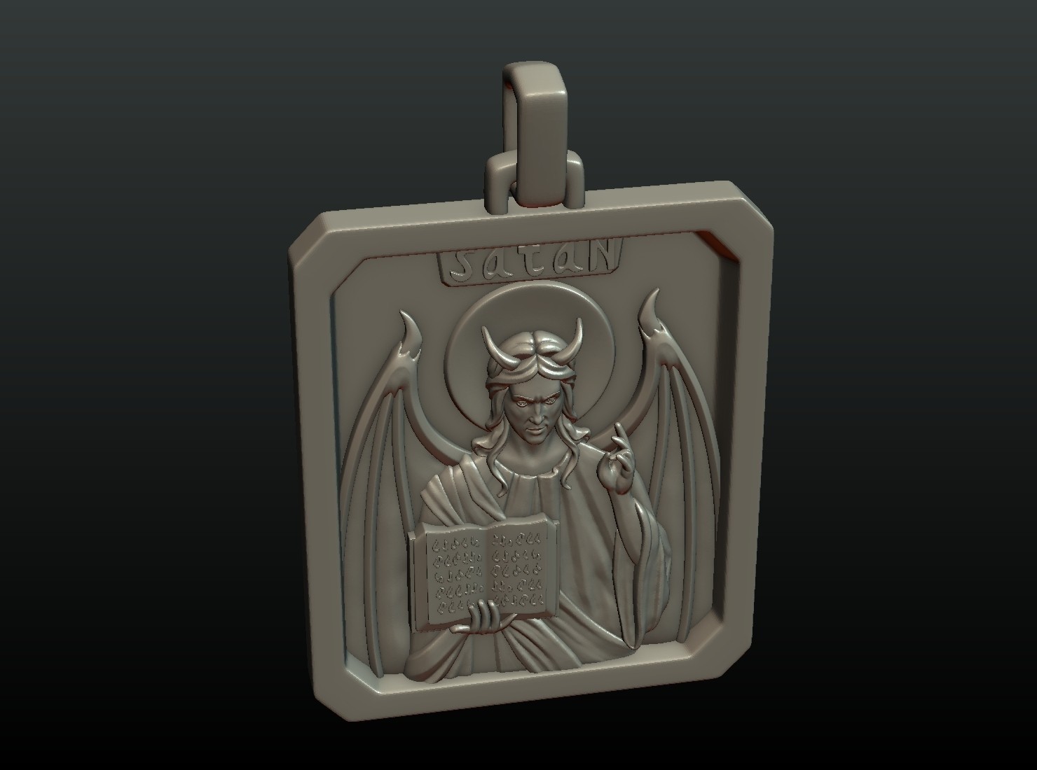 3D file Satan Relief and Pendant 😈・3D printable design to download・Cults