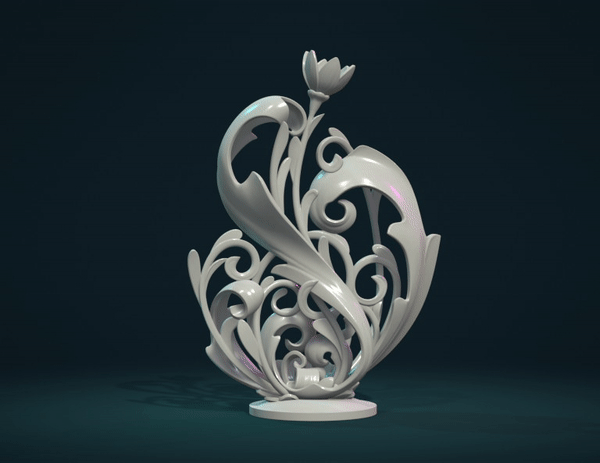 3D file Scroll plant Sculpture 📜・3D printer design to download・Cults