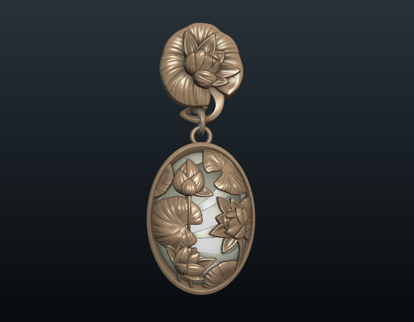 Download STL file Water Lily Earring • 3D printer model ・ Cults