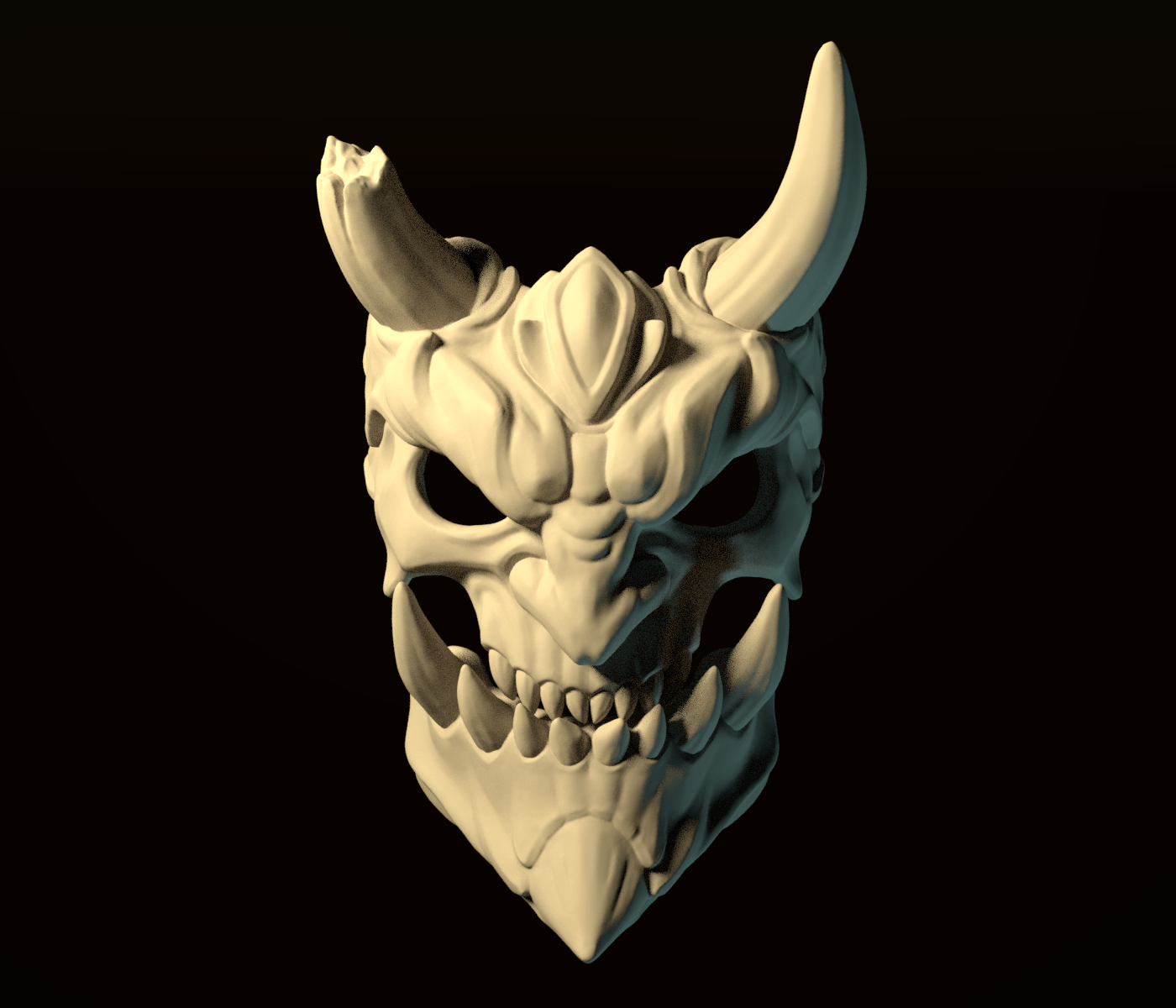 Download 3DS file Demon Mask • 3D printing design ・ Cults