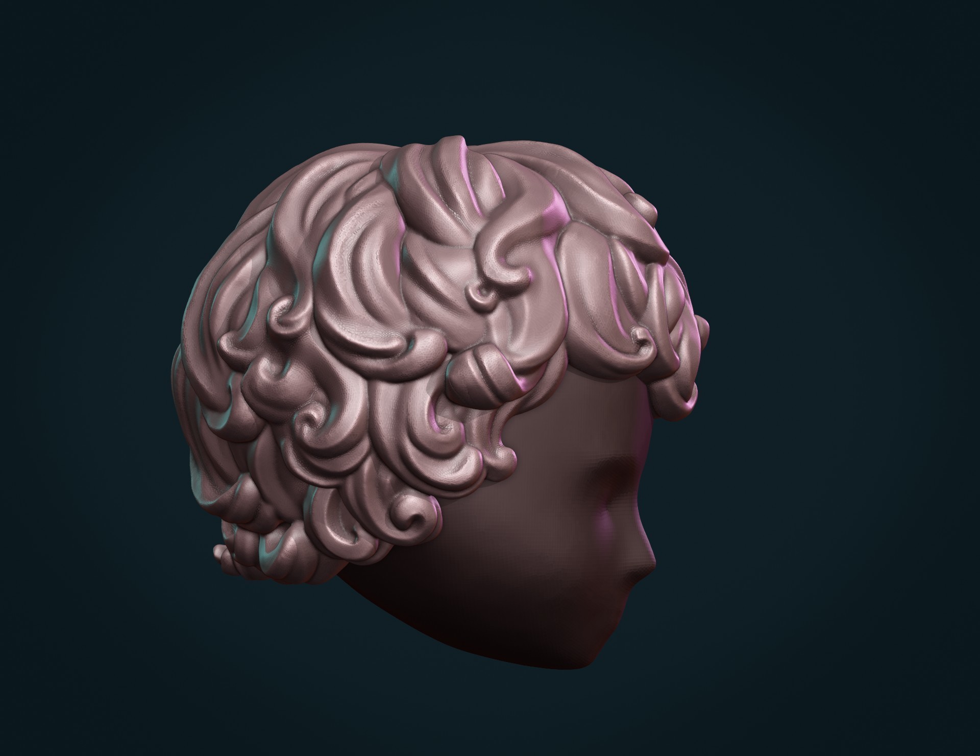 3D file Curly Hair I・Model to download and 3D print・Cults