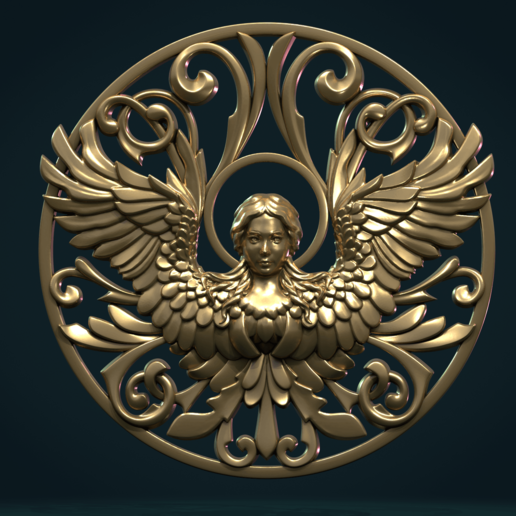 Download STL file Angel relief II • 3D printable design ・ Cults