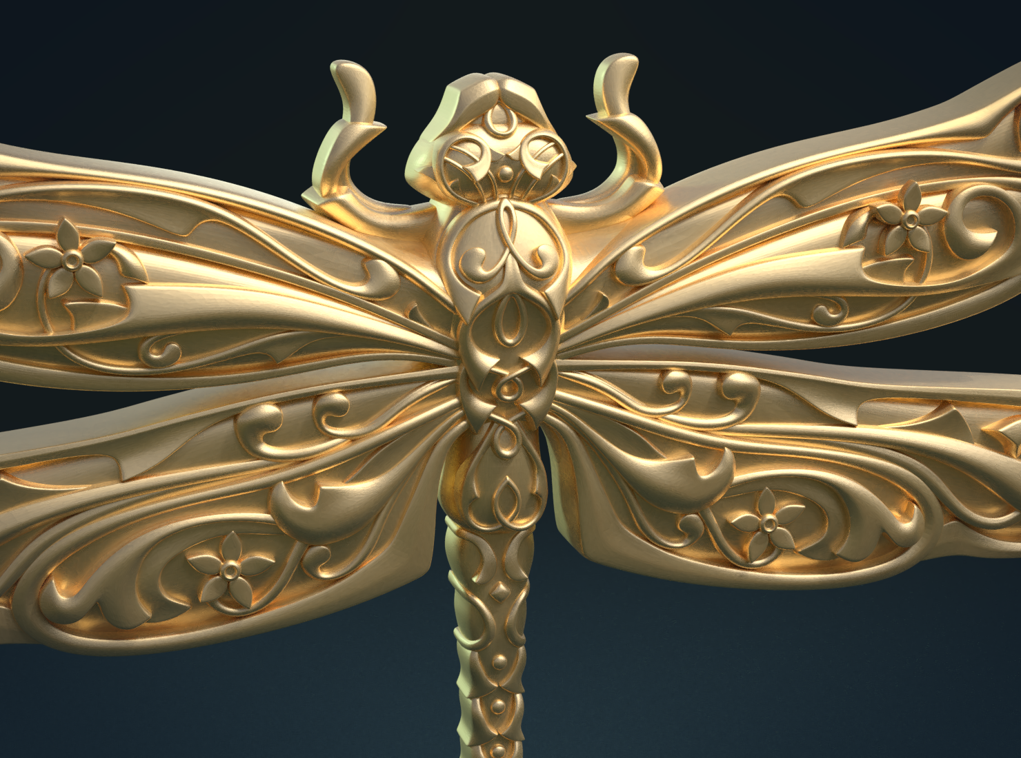 Download STL file Dragonfly Relief • 3D print design ・ Cults