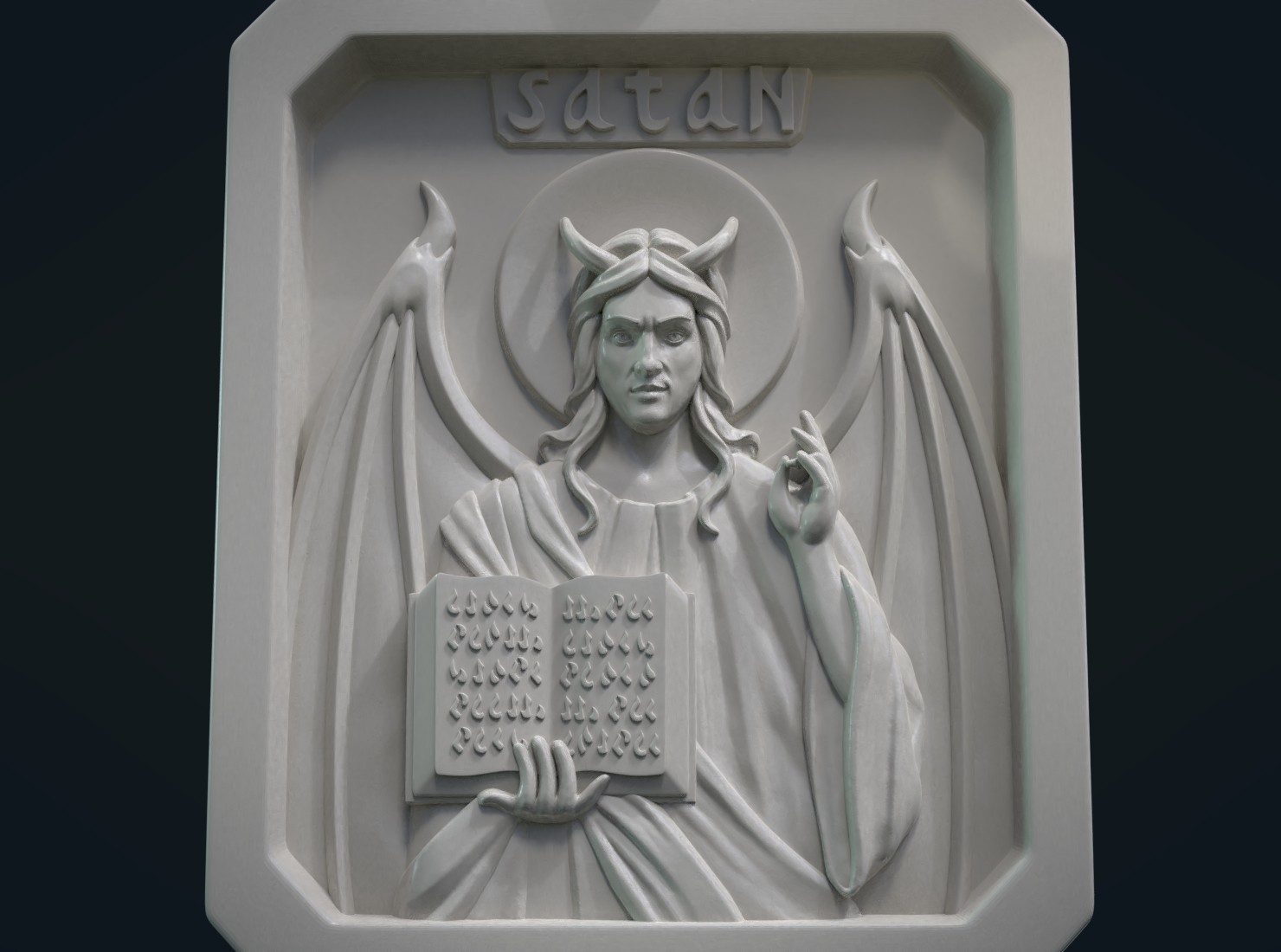 3D file Satan Relief and Pendant 😈・3D printable design to download・Cults