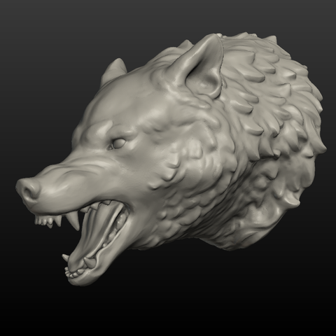 Download 3D printing models Wolf Head II ・ Cults