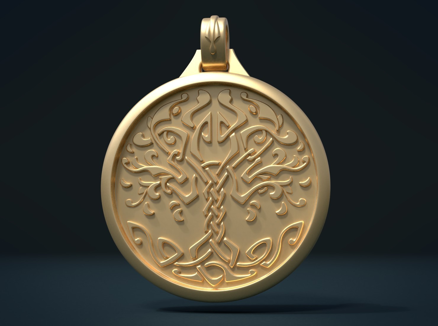 STL file Tree Pendant・Template to download and 3D print・Cults