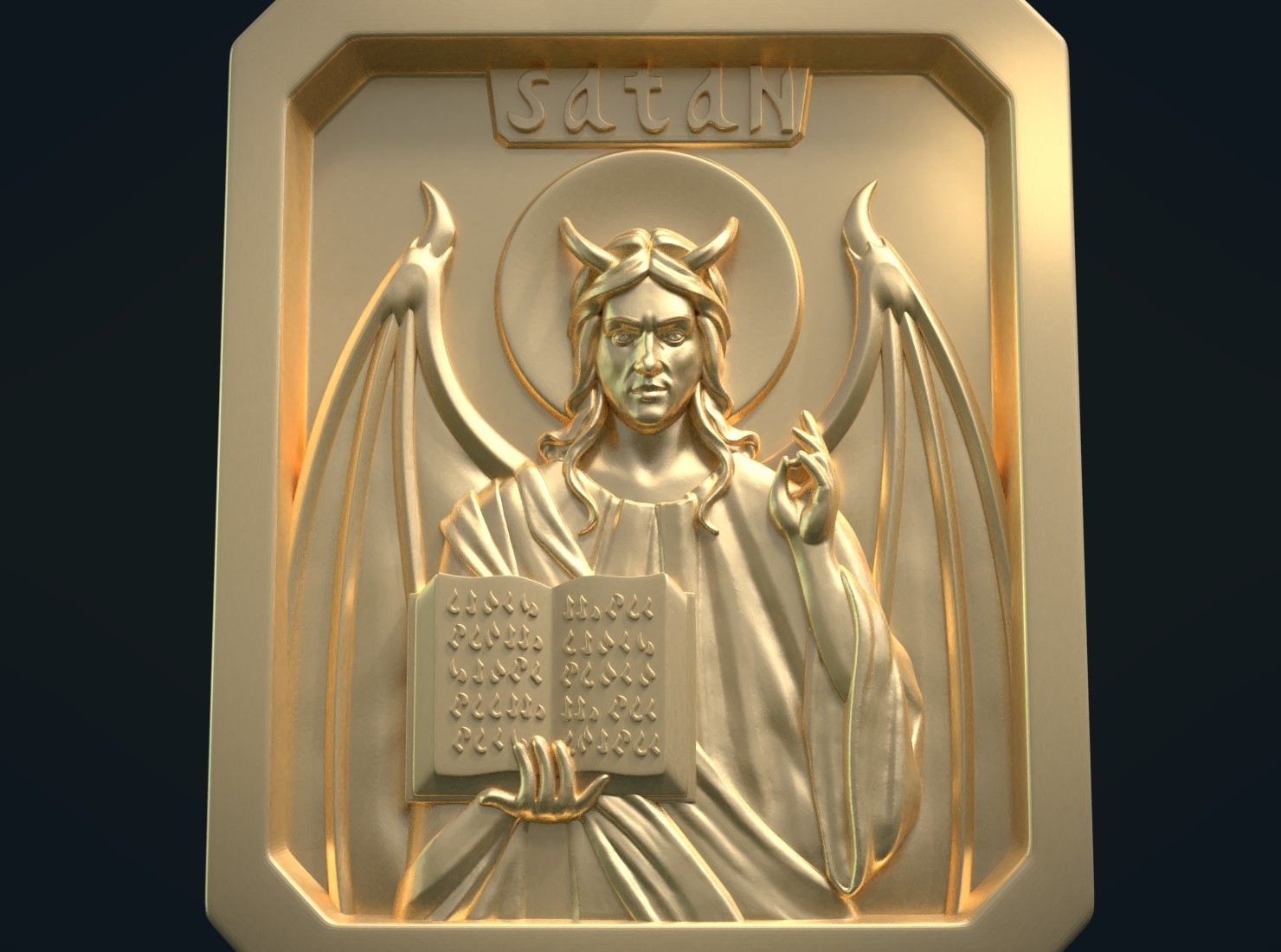 3D file Satan Relief and Pendant 😈・3D printable design to download・Cults