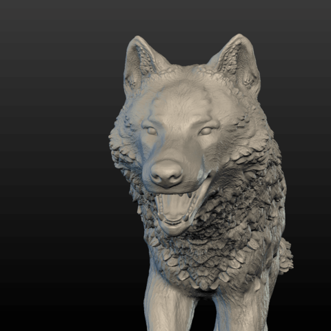 Descargar archivos STL La figura del lobo ・ Cults