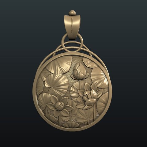 Download STL file Water Lily Pendant • 3D printable model ・ Cults