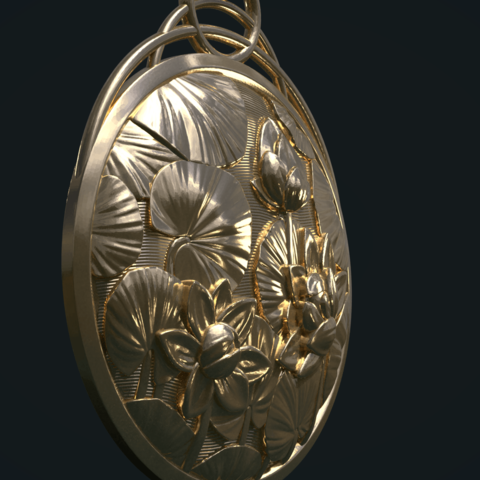 Download STL file Water Lily Pendant • 3D printable model ・ Cults