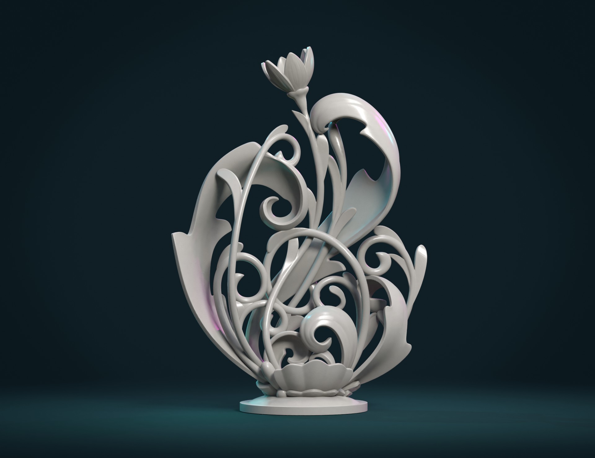 3D file Scroll plant Sculpture 📜・3D printer design to download・Cults