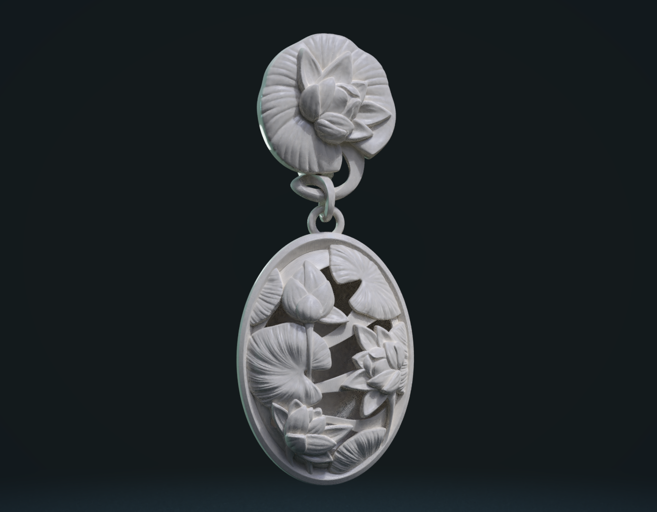 Download STL file Water Lily Earring • 3D printer model ・ Cults