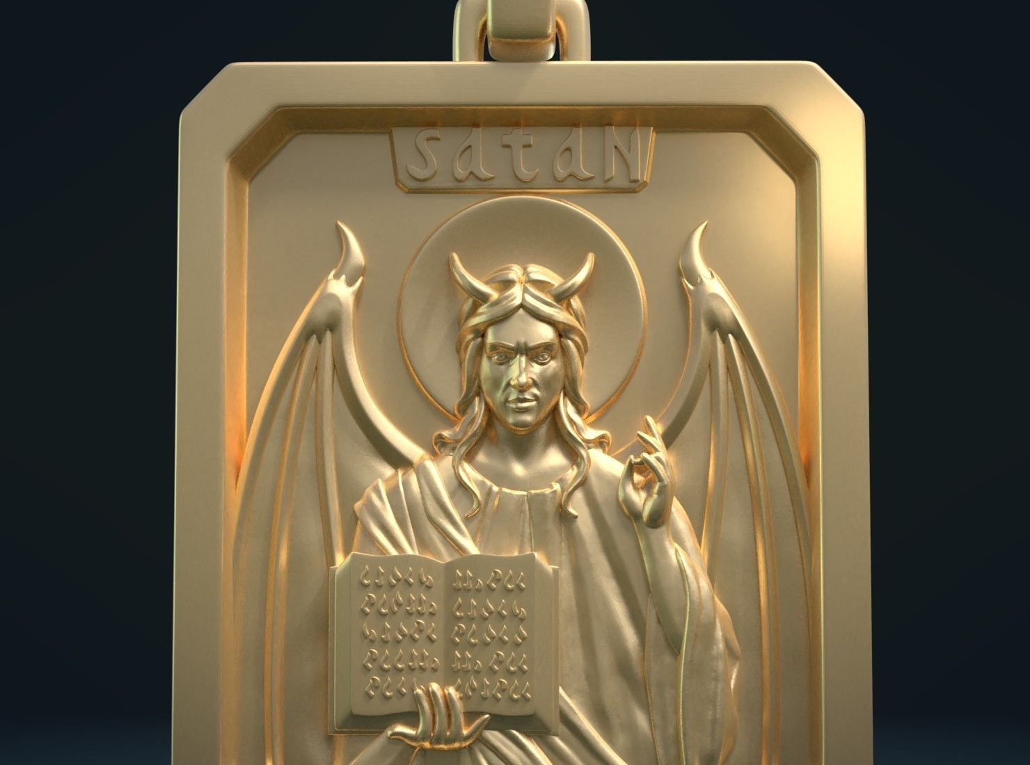 3D file Satan Relief and Pendant 😈・3D printable design to download・Cults