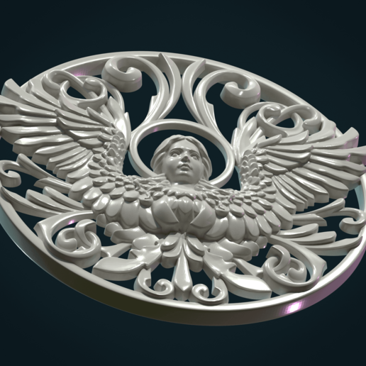 Download STL file Angel relief II • 3D printable design ・ Cults