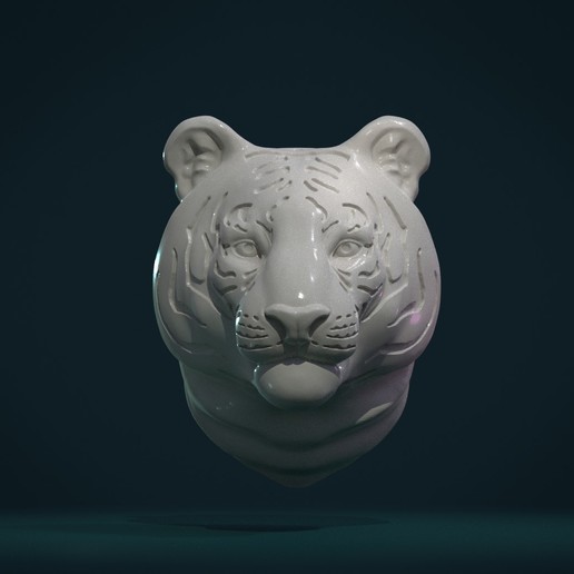 Download STL file Tiger Head • Design to 3D print ・ Cults