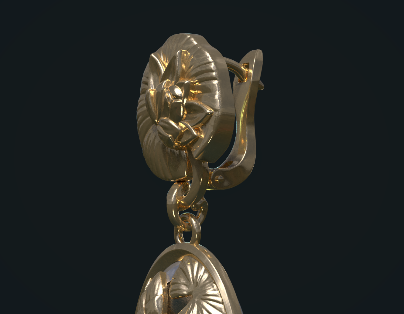 Download STL file Water Lily Earring • 3D printer model ・ Cults