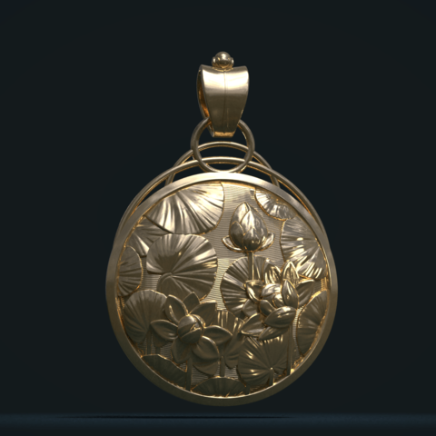 Download STL file Water Lily Pendant • 3D printable model ・ Cults